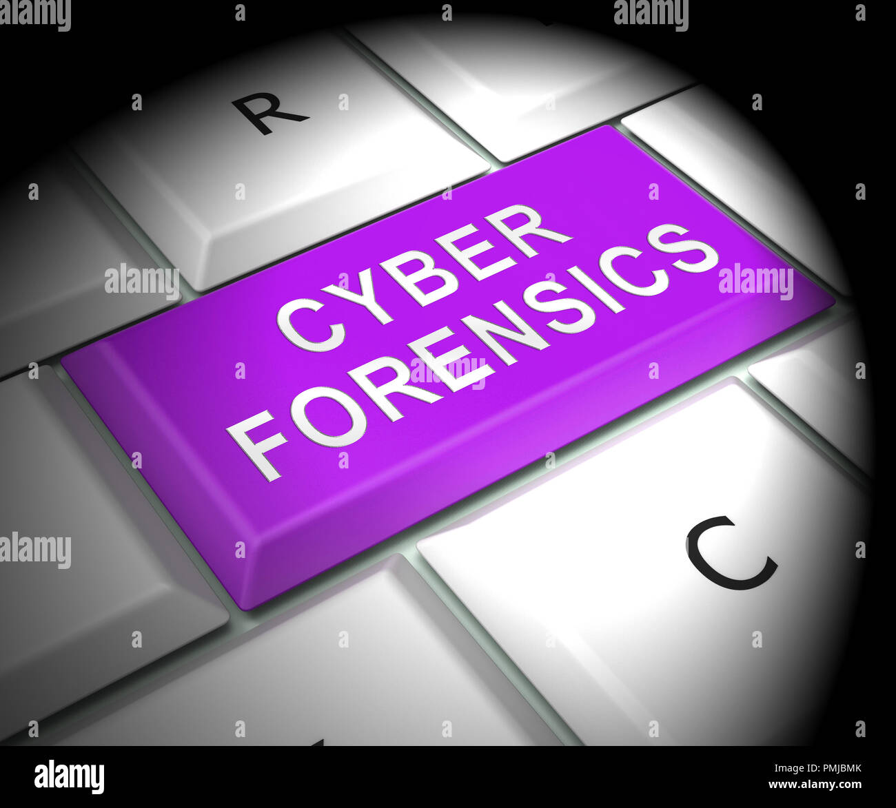 Cyber Forensics Computer Crime Analysis 3d Rendering Shows Internet ...