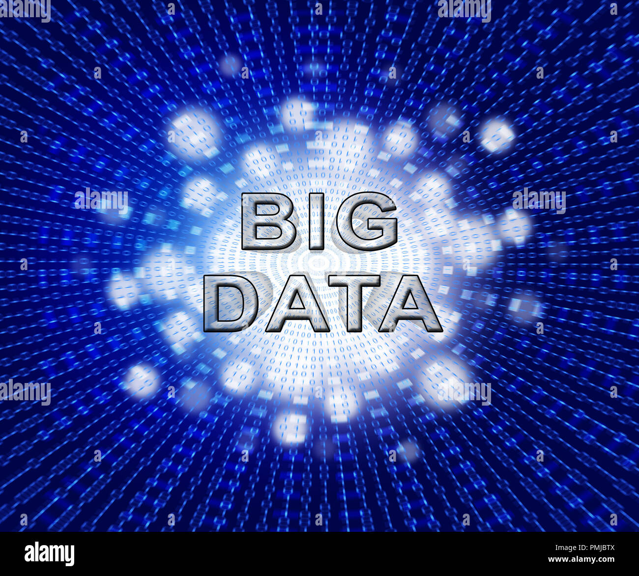 Bigdata Flow Stream Of Big Data 2d Illustration Shows A Fluid ...