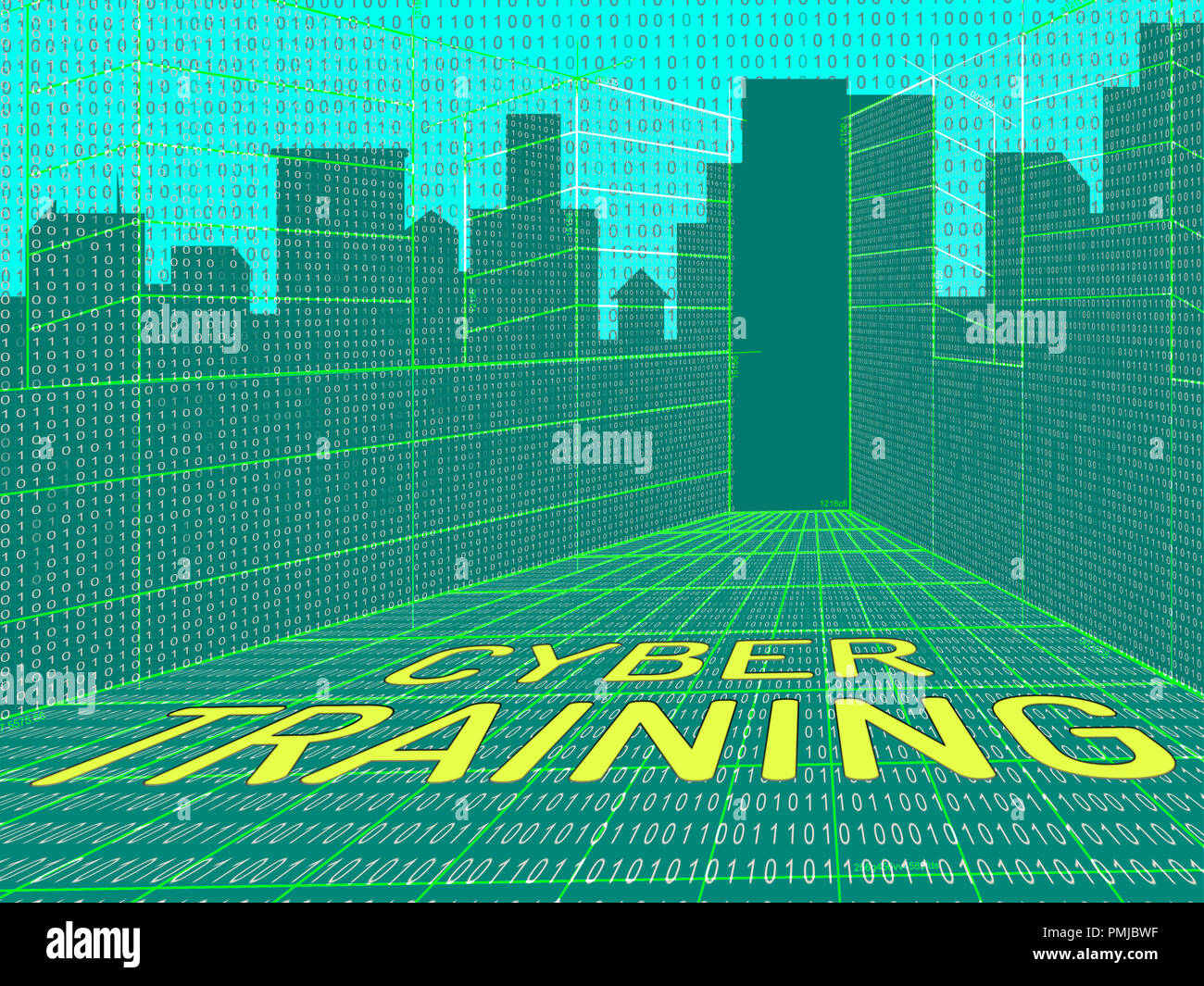 Cyber Training Virtual Web Class 3d Illustration Shows Online Learning ...