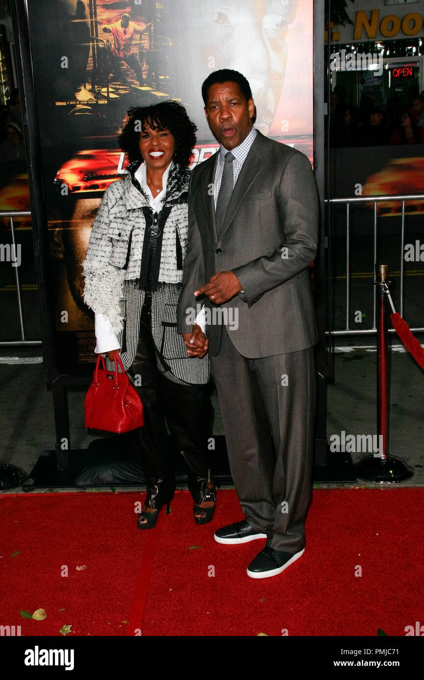 Denzel washington and pauletta pearson washington hi-res stock ...