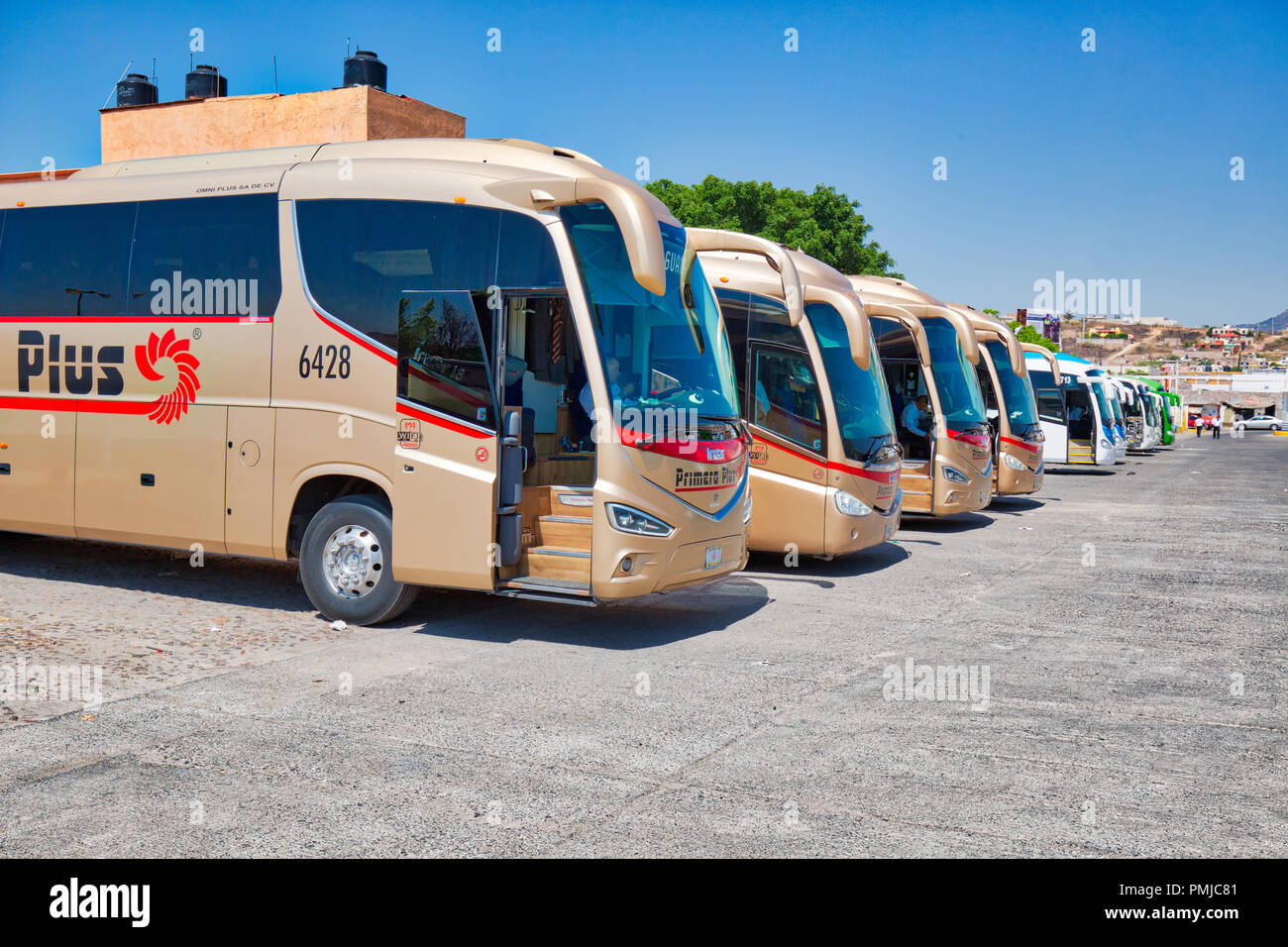 Guanajuato, Mexico-April 22: 2018: Central bus station servicing ...