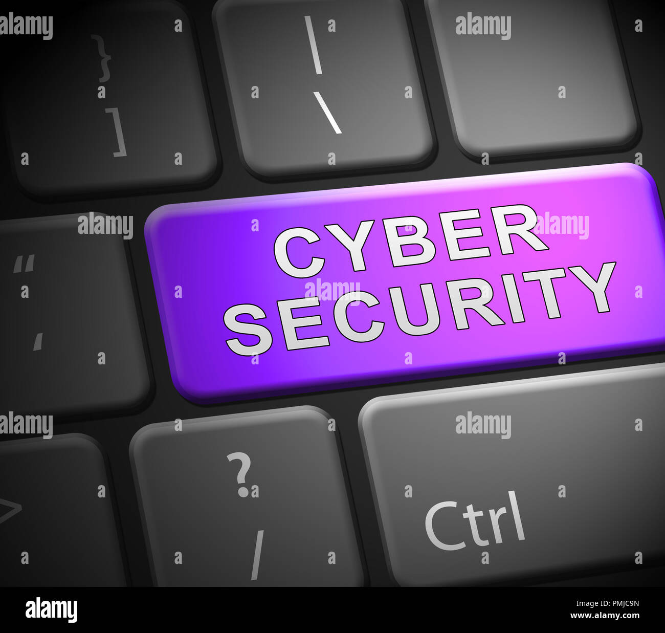 Cyber Security Solutions Threat Solved 3d Illustration Shows Success ...