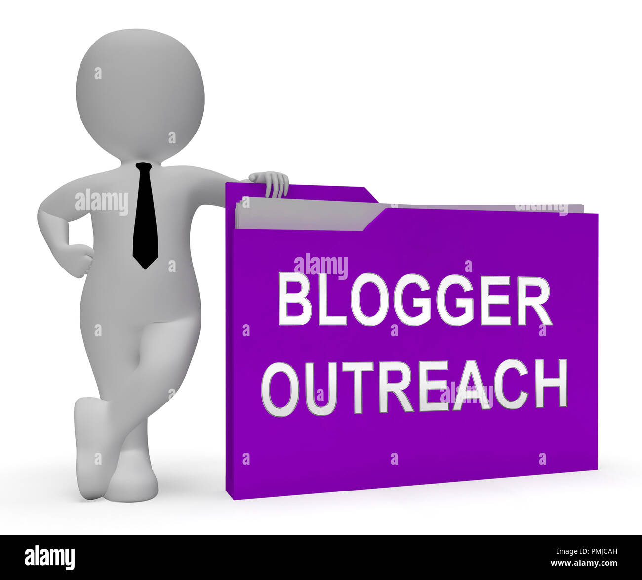 Blogger Outreach Influencer Engagement Content 3d Rendering Shows The ...