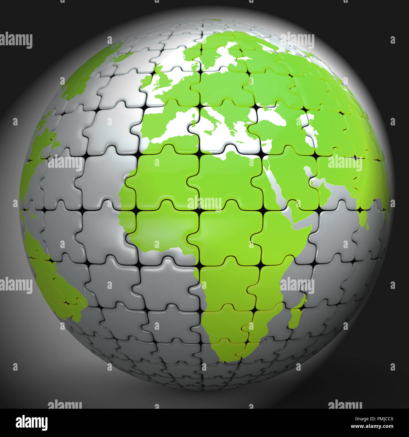 Interconnected Globe World Technology Link 3d Rendering Shows Worldwide ...