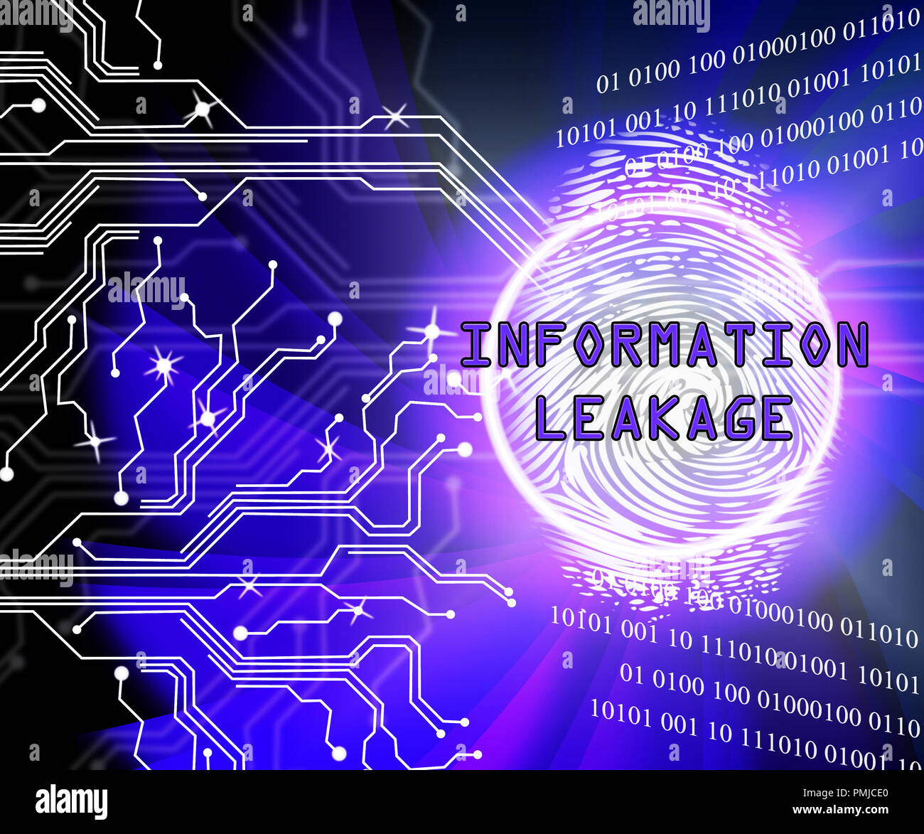 Information Leakage Unprotected Digital Flow 2d Illustration Shows Loss ...