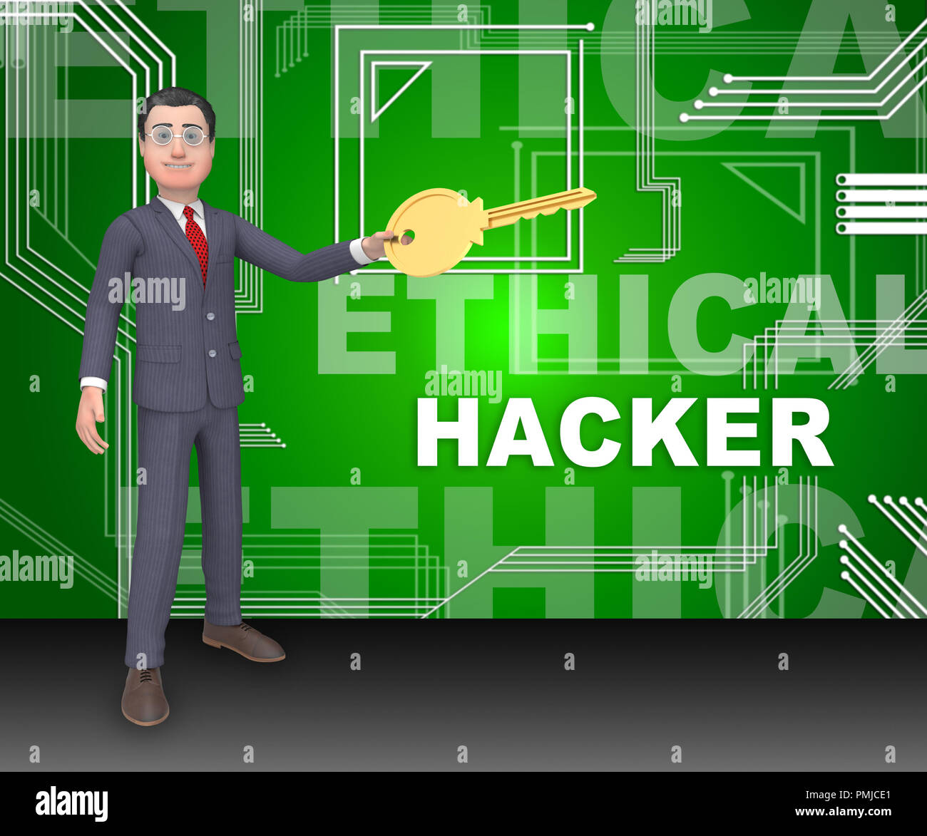 Ethical Hacker Tracking Server Vulnerability 3d Rendering Shows Testing ...