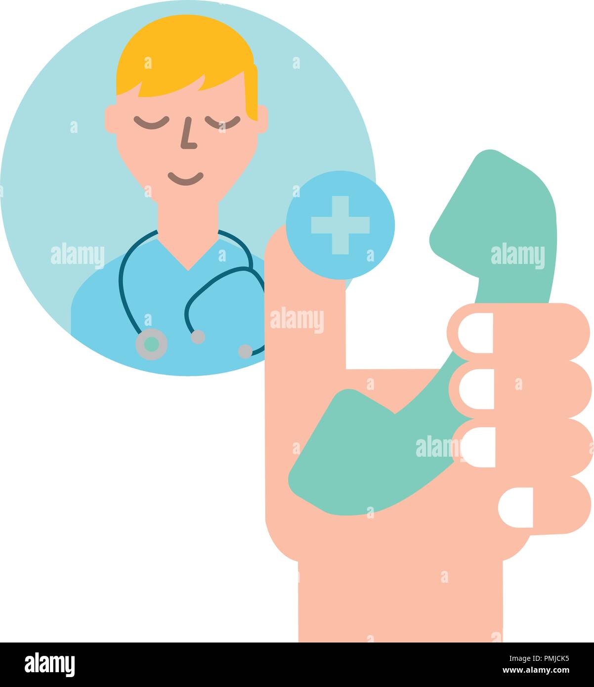 Helpline conversation Stock Vector Images - Alamy