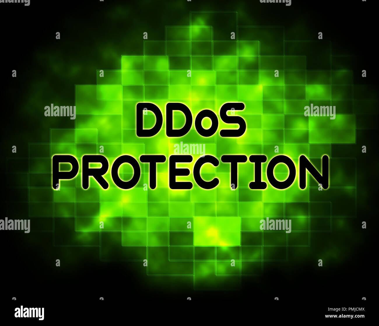 Ddos Protection Denial Of Service Security 2d Illustration Shows ...
