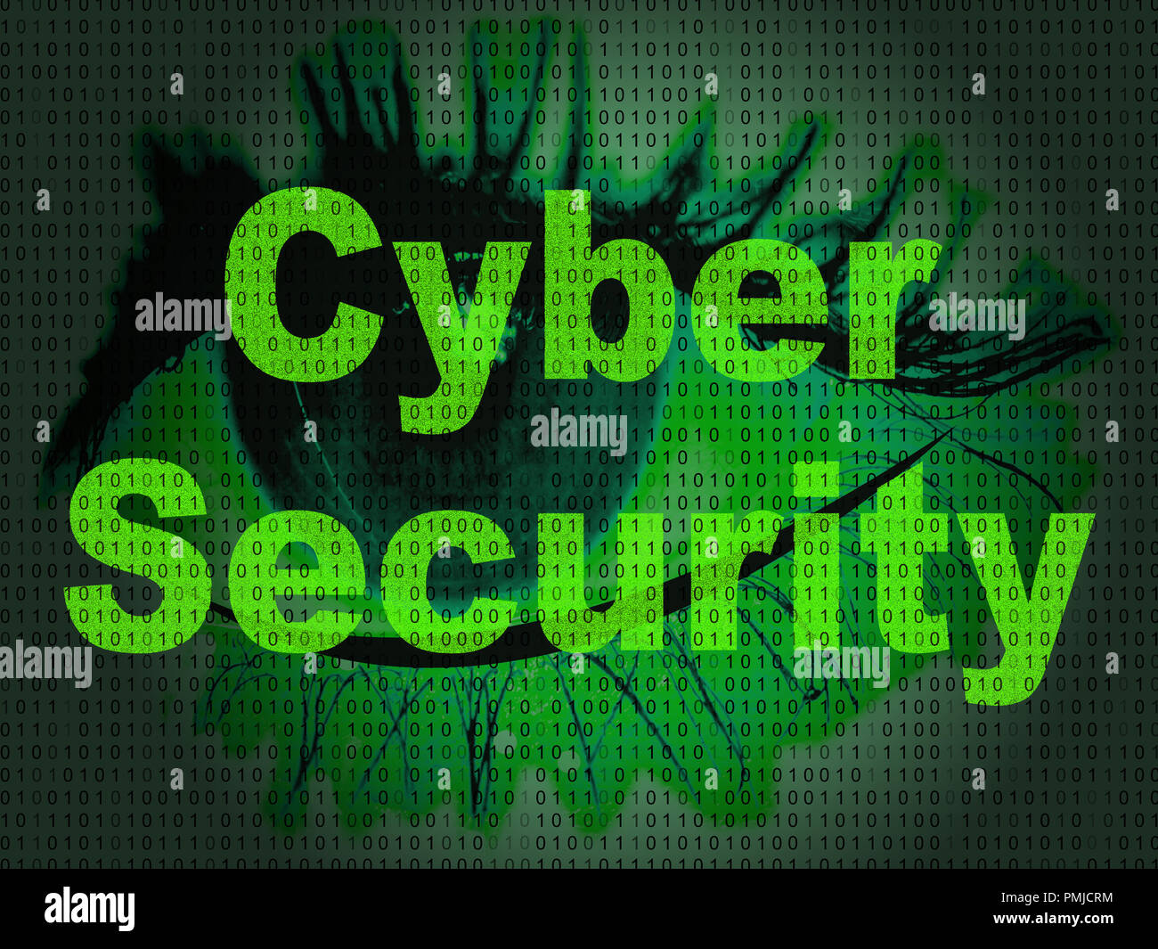 Cybersecurity Concept Digital Cyber Security 2d Illustration Shows ...
