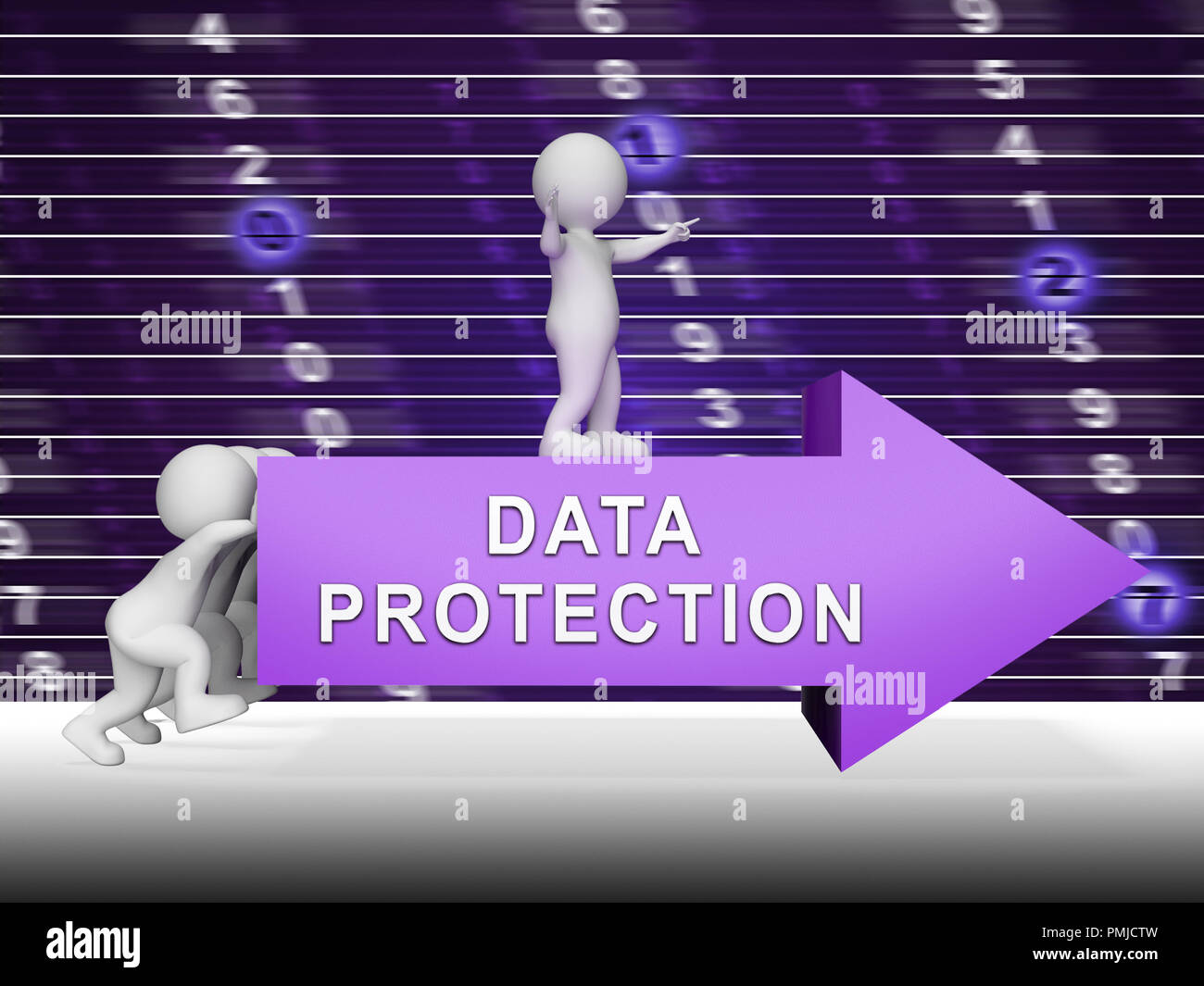 Data Protection Bill Internet Privacy 3d Rendering Shows Safeguard ...