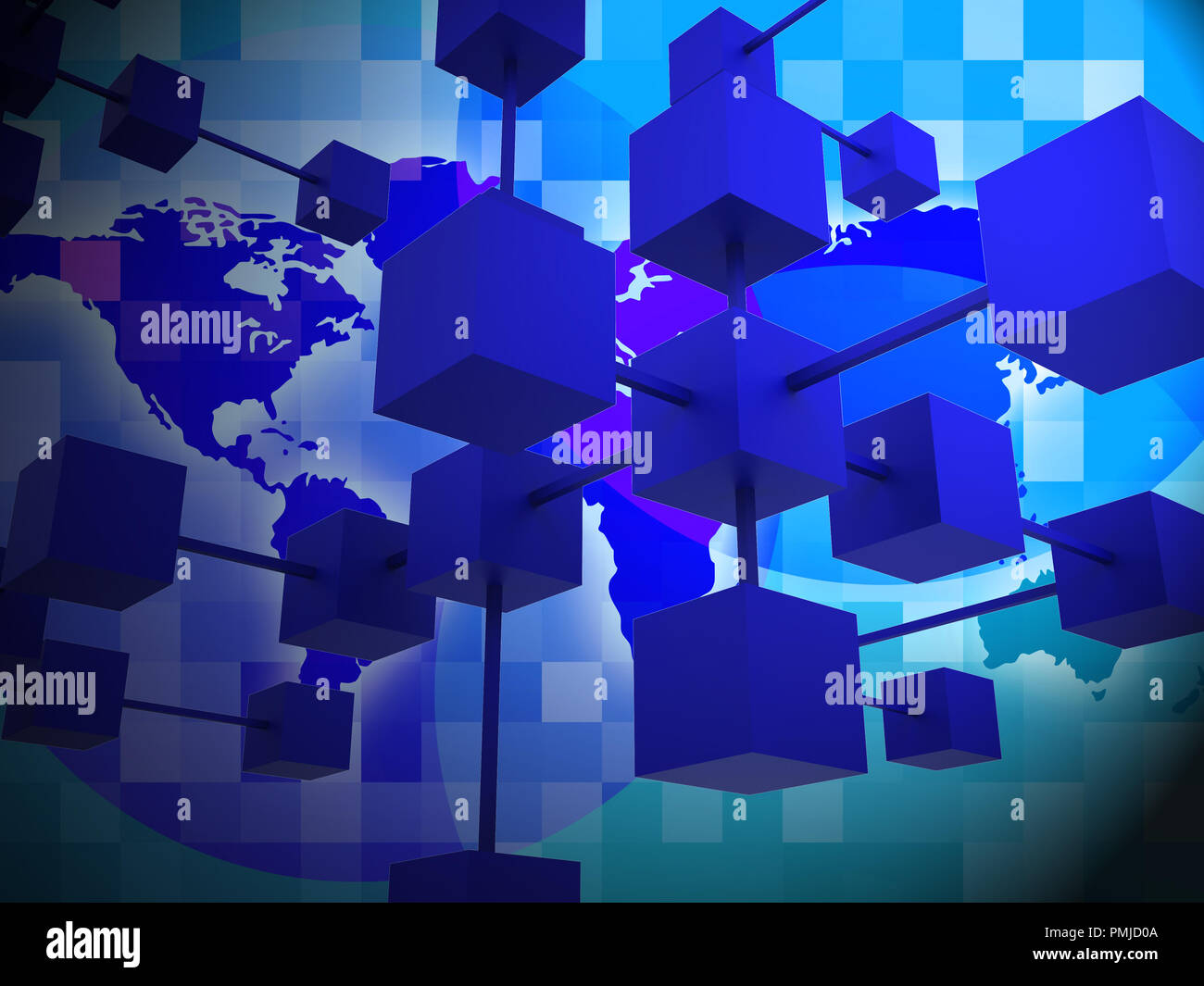 Interconnected world map business travel hi-res stock photography and ...