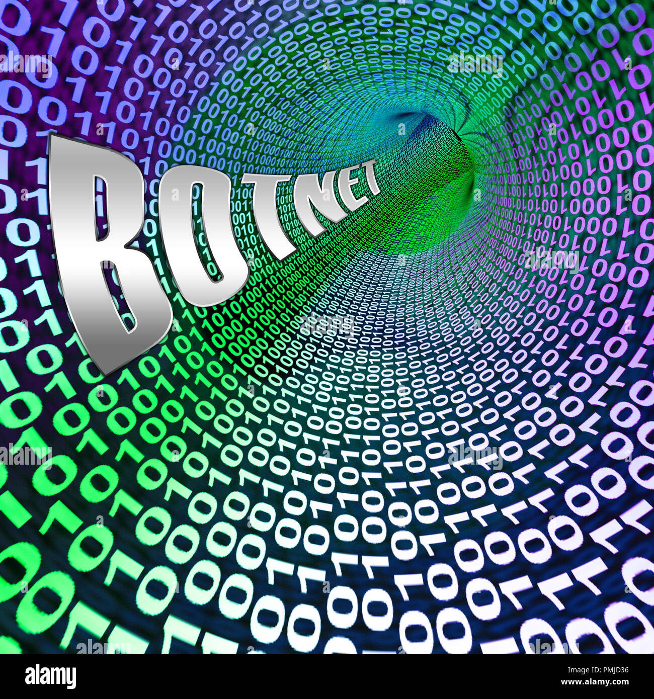 Botnet Illegal Scam Network Fraud 3d Rendering Shows Computer ...