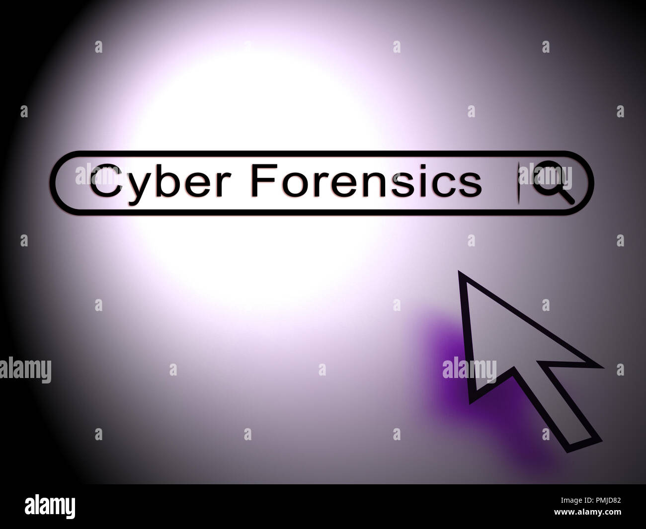 Cyber Forensics Computer Crime Analysis 2d Illustration Shows Internet ...