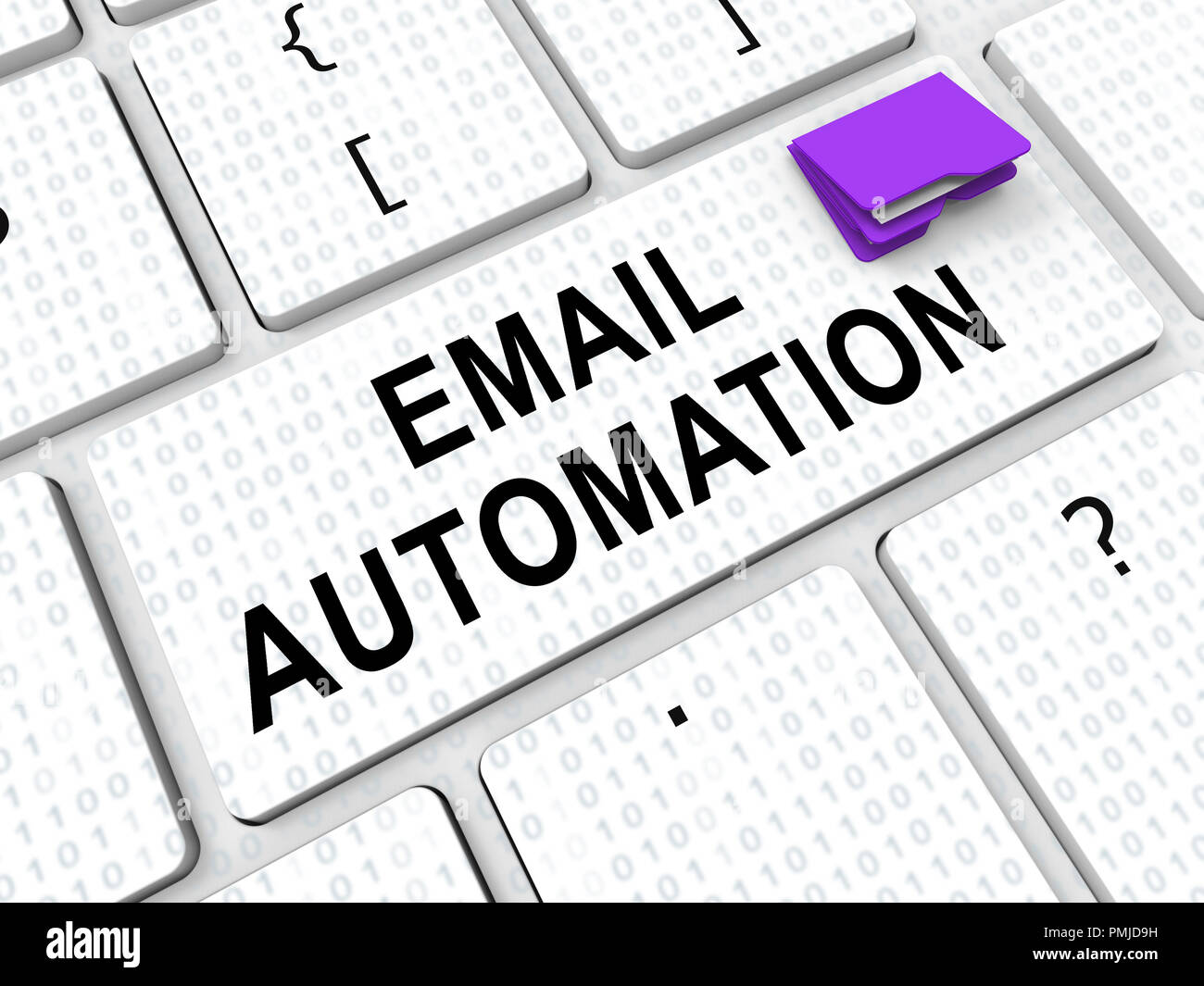 Email Automation Digital Marketing System 3d Rendering Shows Automated ...