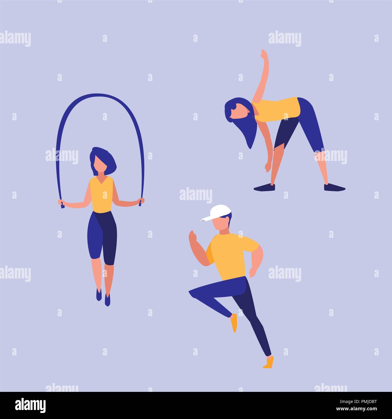 Women stretching running Stock Vector Images - Alamy