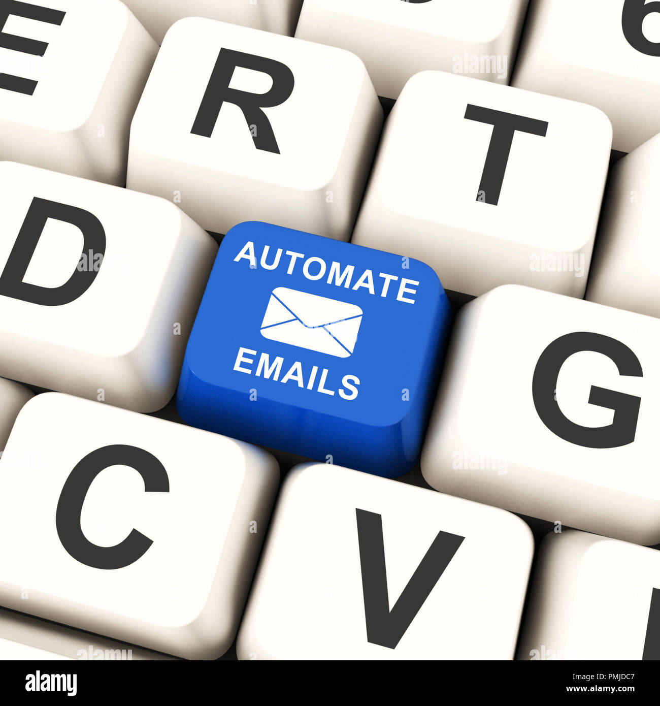 Email Automation Digital Marketing System 3d Rendering Shows Automated ...