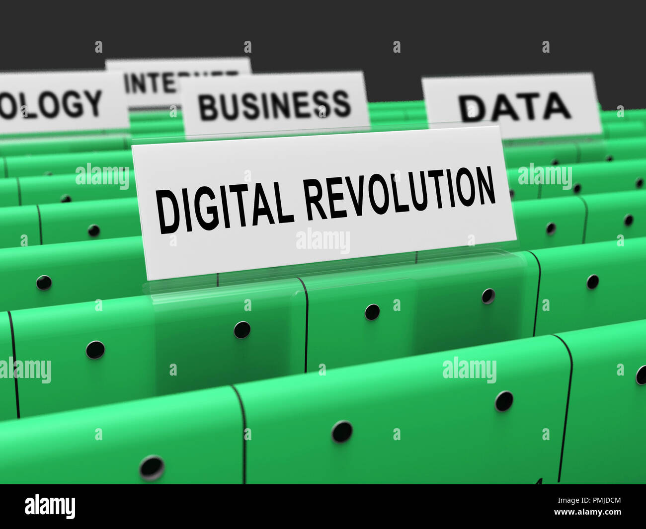 Digital Revolution Concept Futuristic Industry 3d Rendering Shows ...