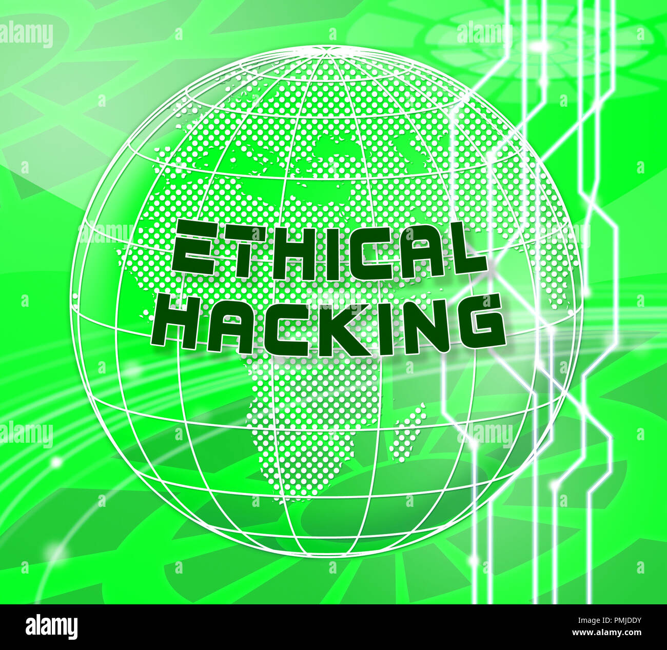 Ethical Hacking Data Breach Tracking 2d Illustration Shows Corporate ...