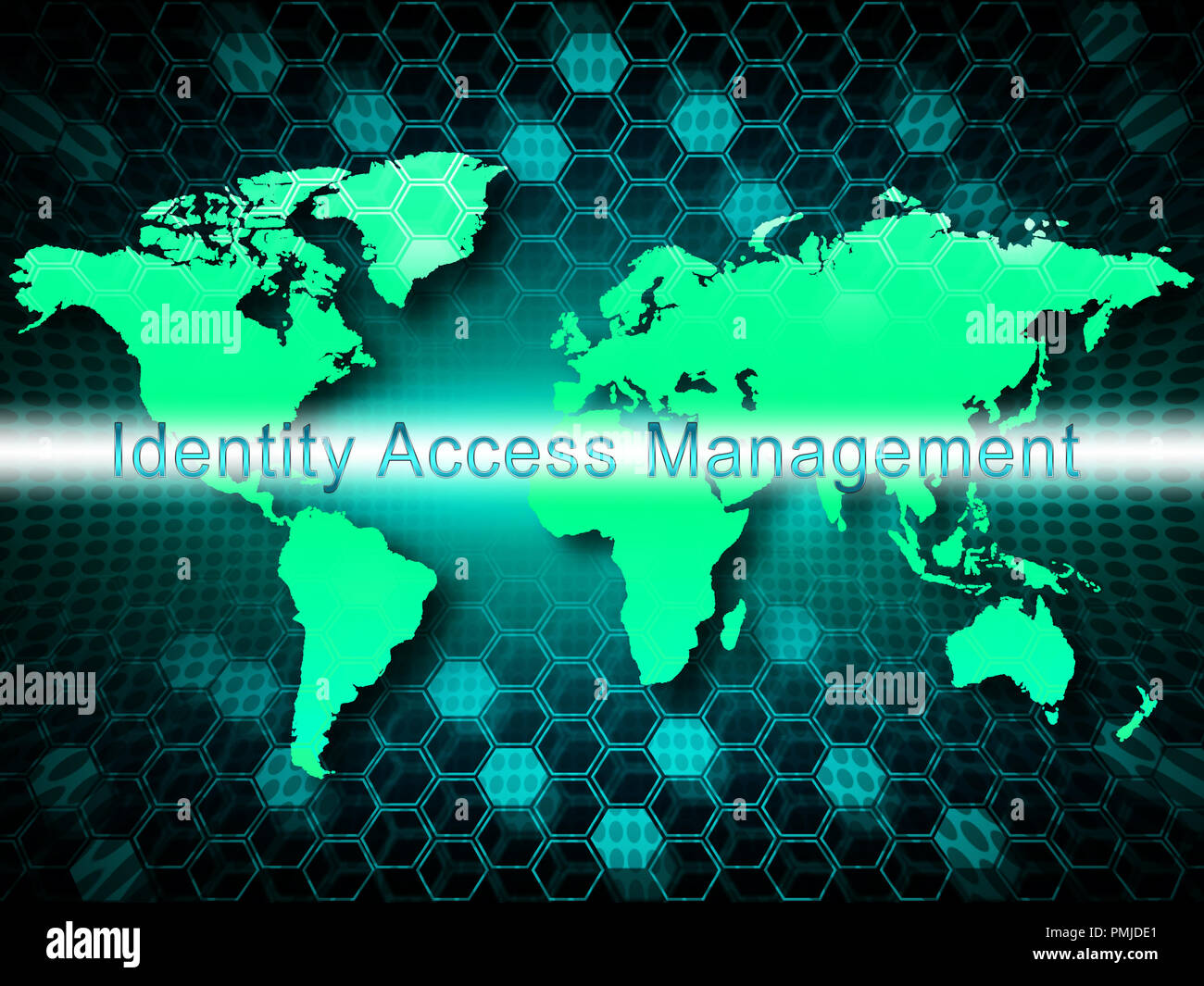 Identity Access Management Fingerprint Entry 2d Illustration Shows ...