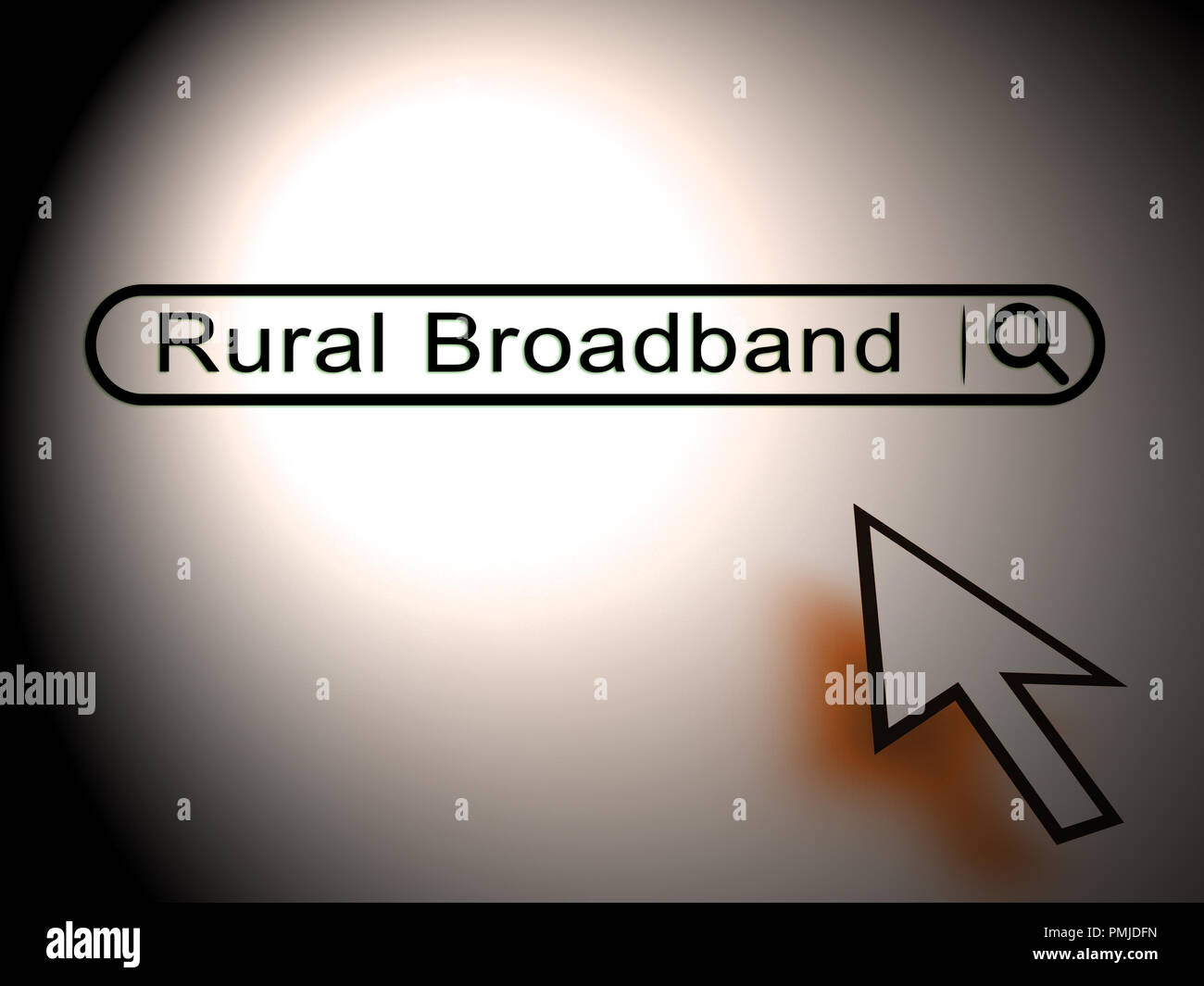 Rural Broadband Countryside Data Connection 2d Illustration Shows ...