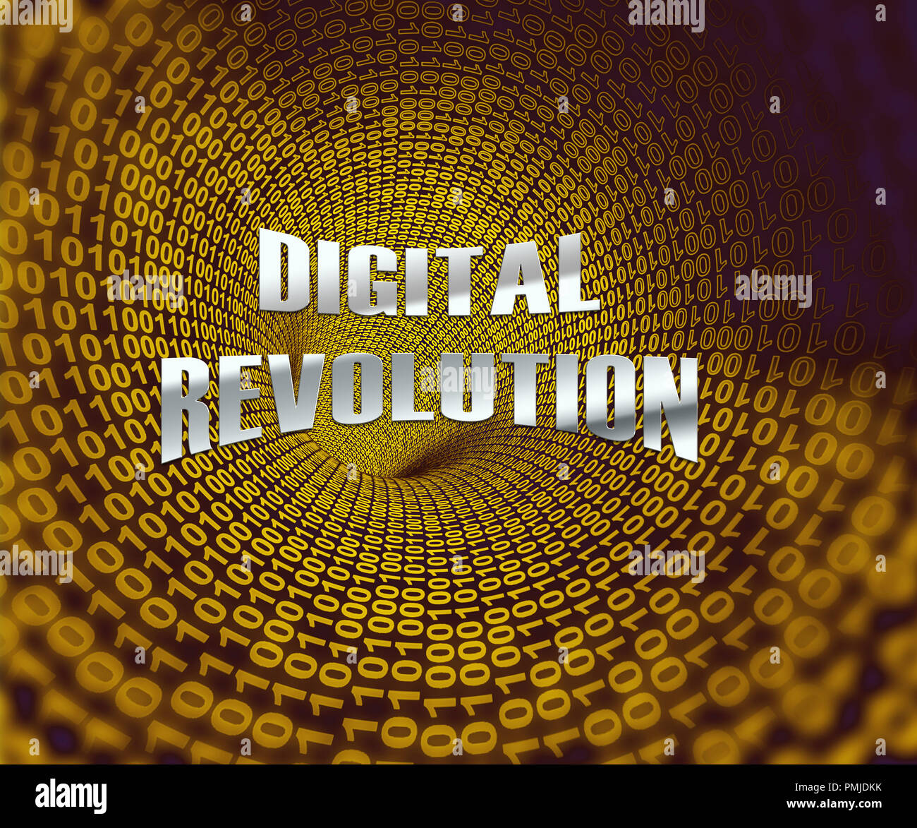 Digital Revolution Concept Futuristic Industry 3d Rendering Shows ...