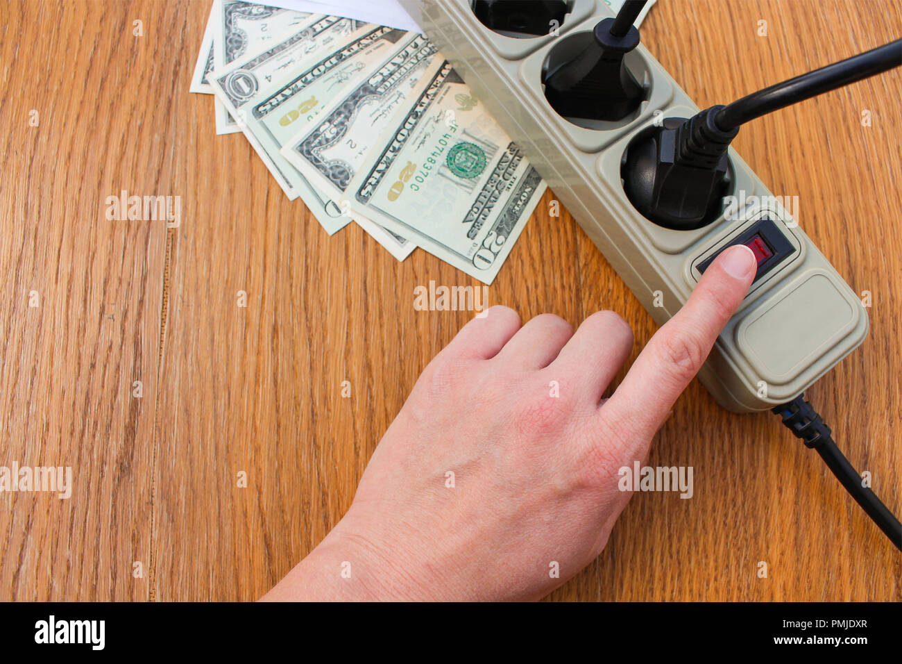 Womans hand light switch hi-res stock photography and images - Alamy