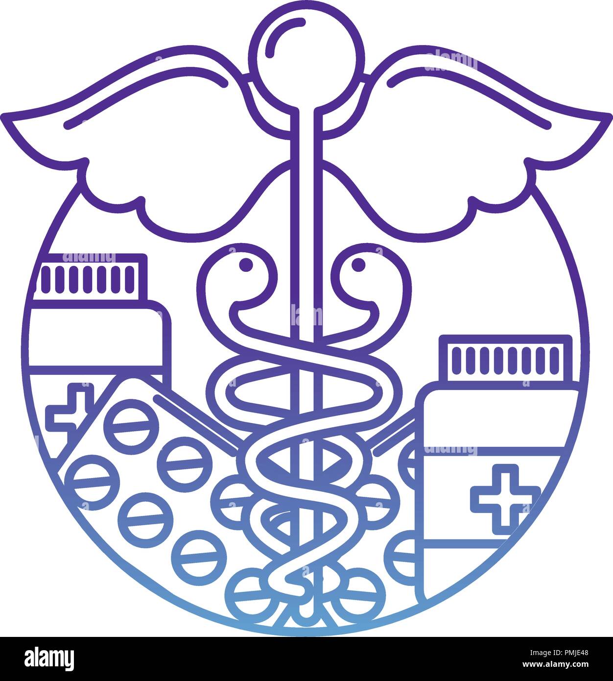 caduceus healthcare medicine pharmacy symbol Stock Vector Image & Art ...