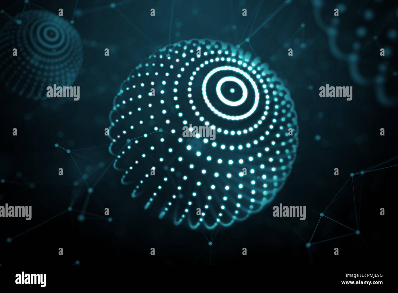 Background 3d grid. Ai tech wire network futuristic wireframe ...