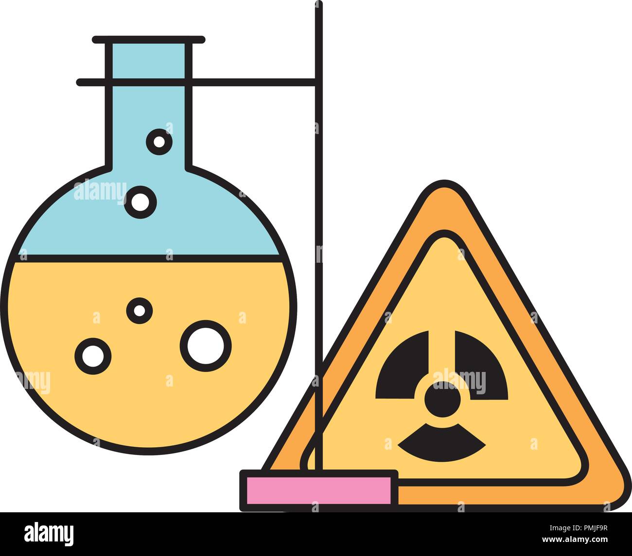 chemistry hazard sign test tube laboratory Stock Vector Image & Art - Alamy