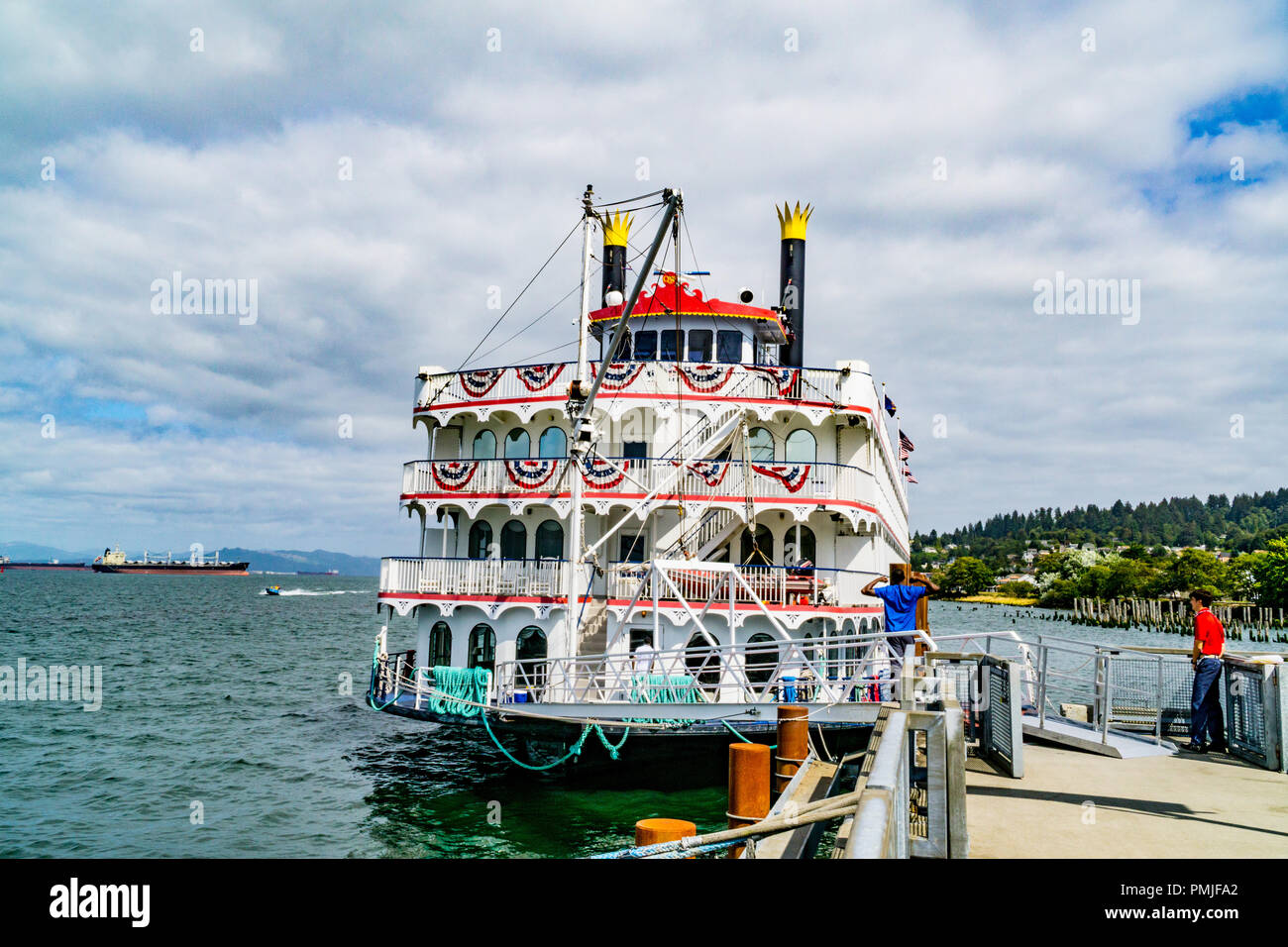 One of the paddle wheel tour boats that cruise the Columbia river ...