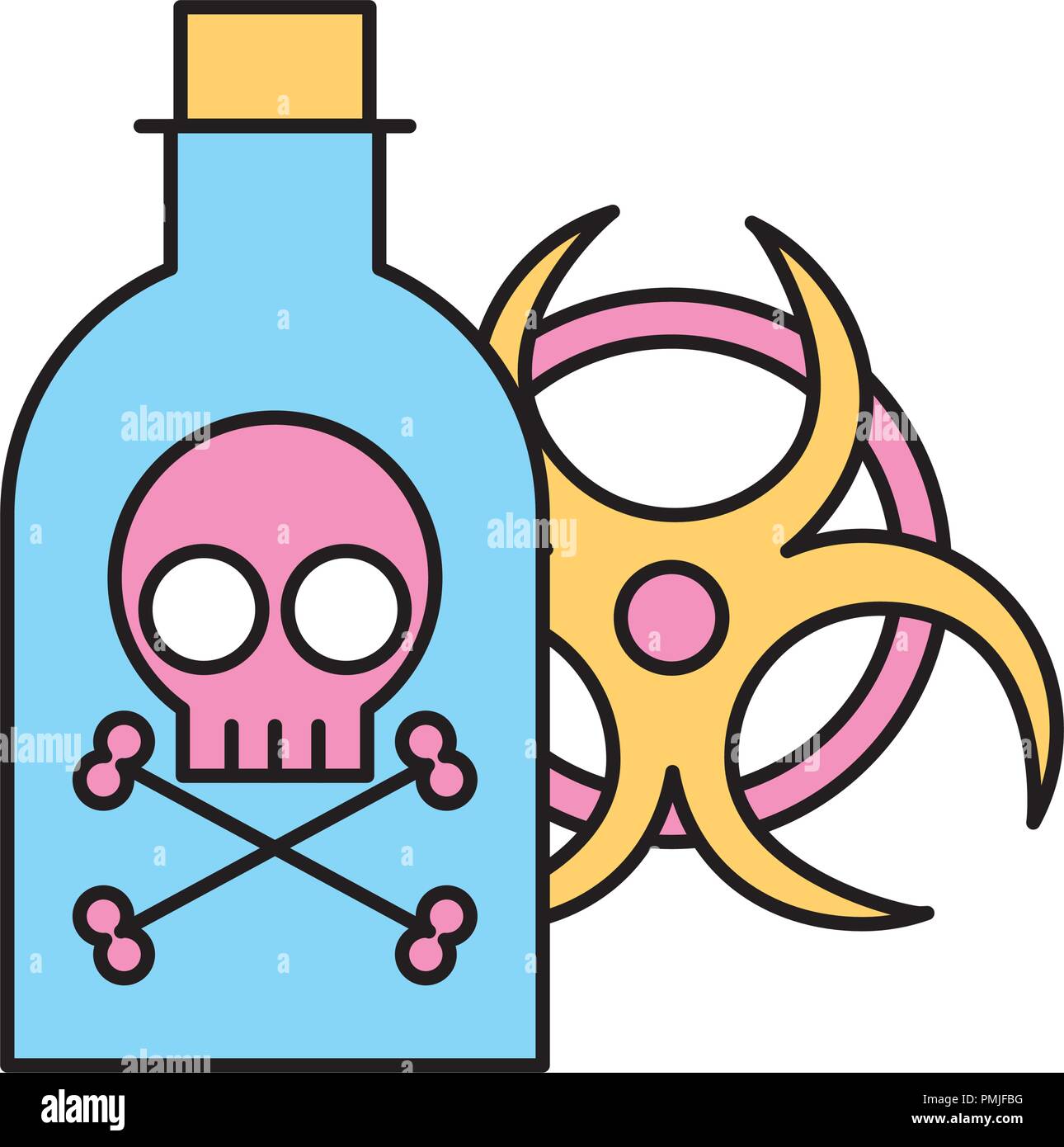 poison bottle hazard danger radiation sign Stock Vector Image & Art - Alamy