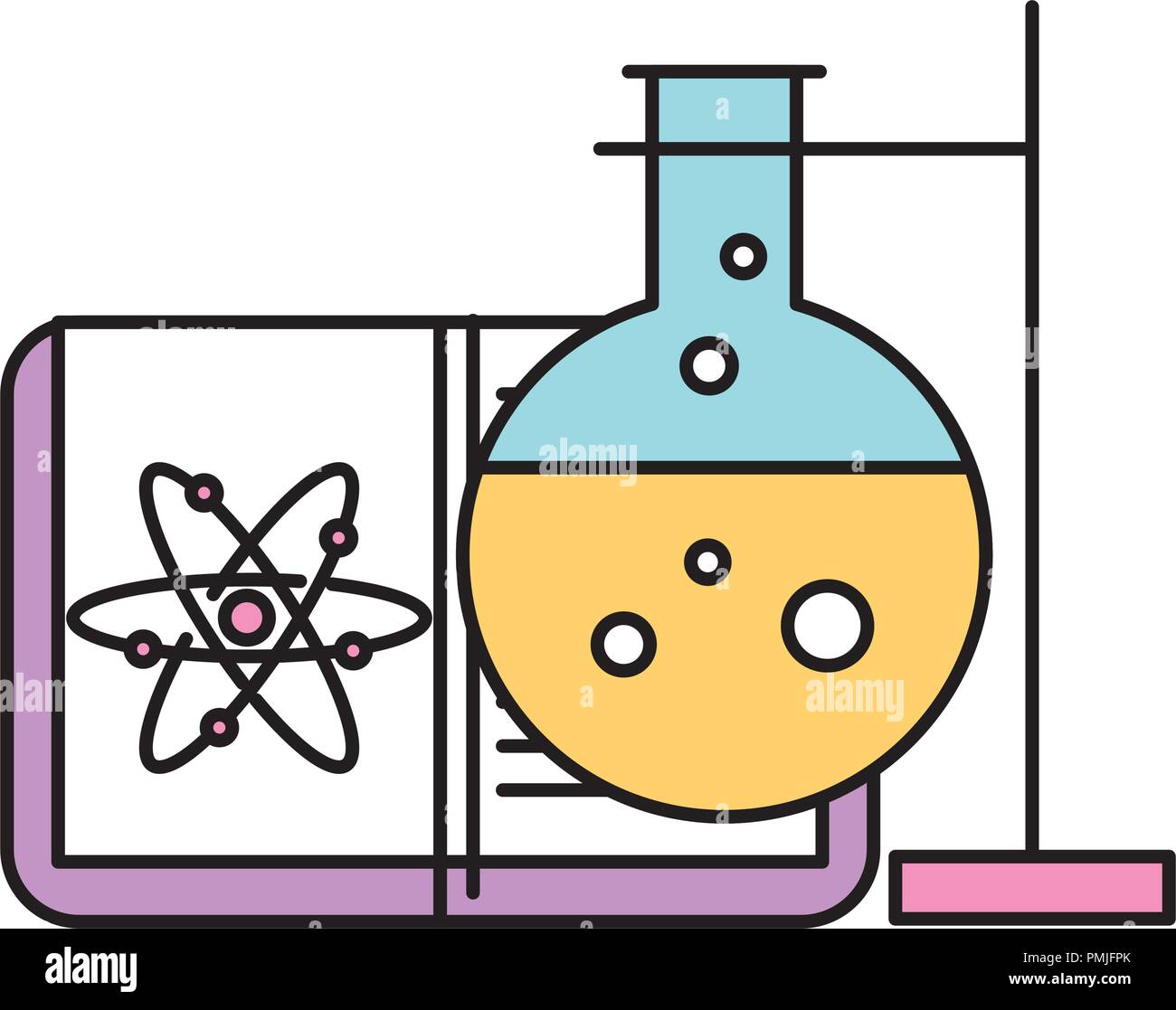 biology chemistry test tube book atom Stock Vector Image & Art - Alamy
