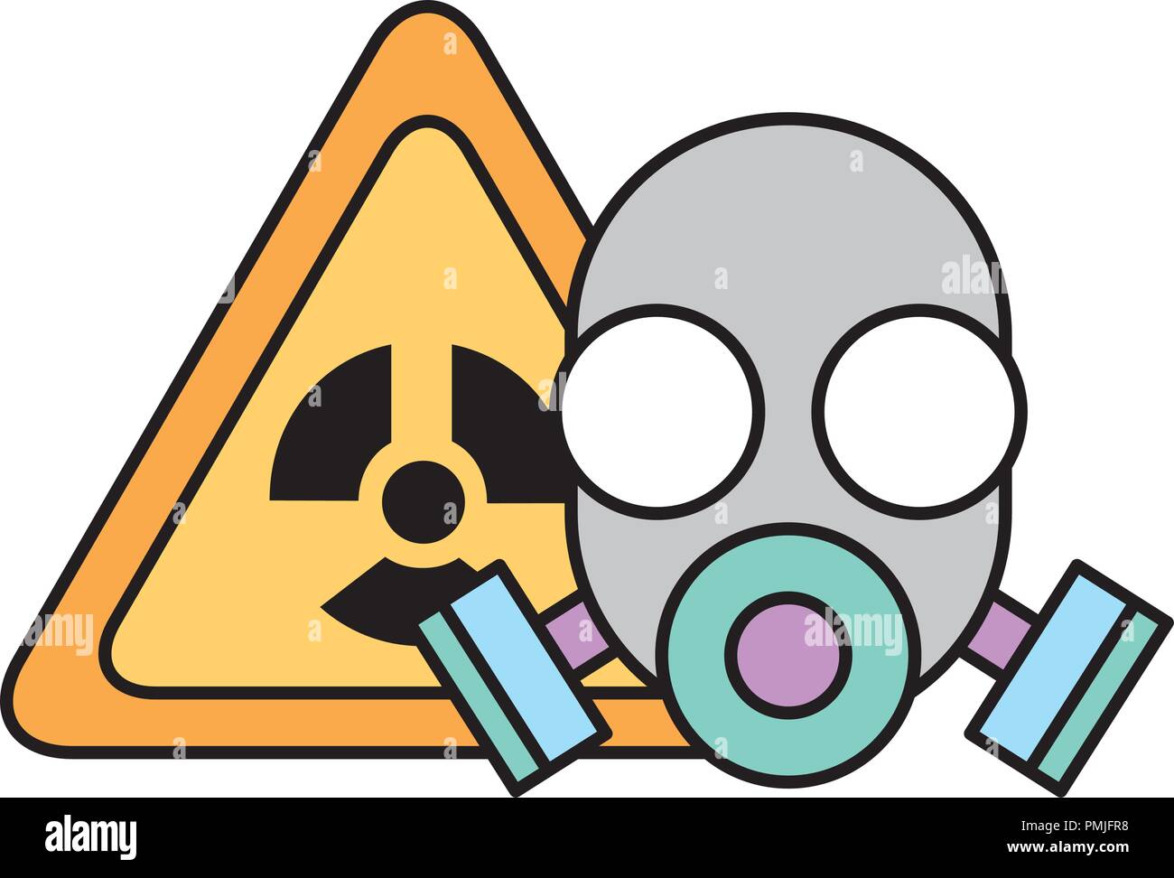 respirator mask protection danger radiation Stock Vector Image & Art ...