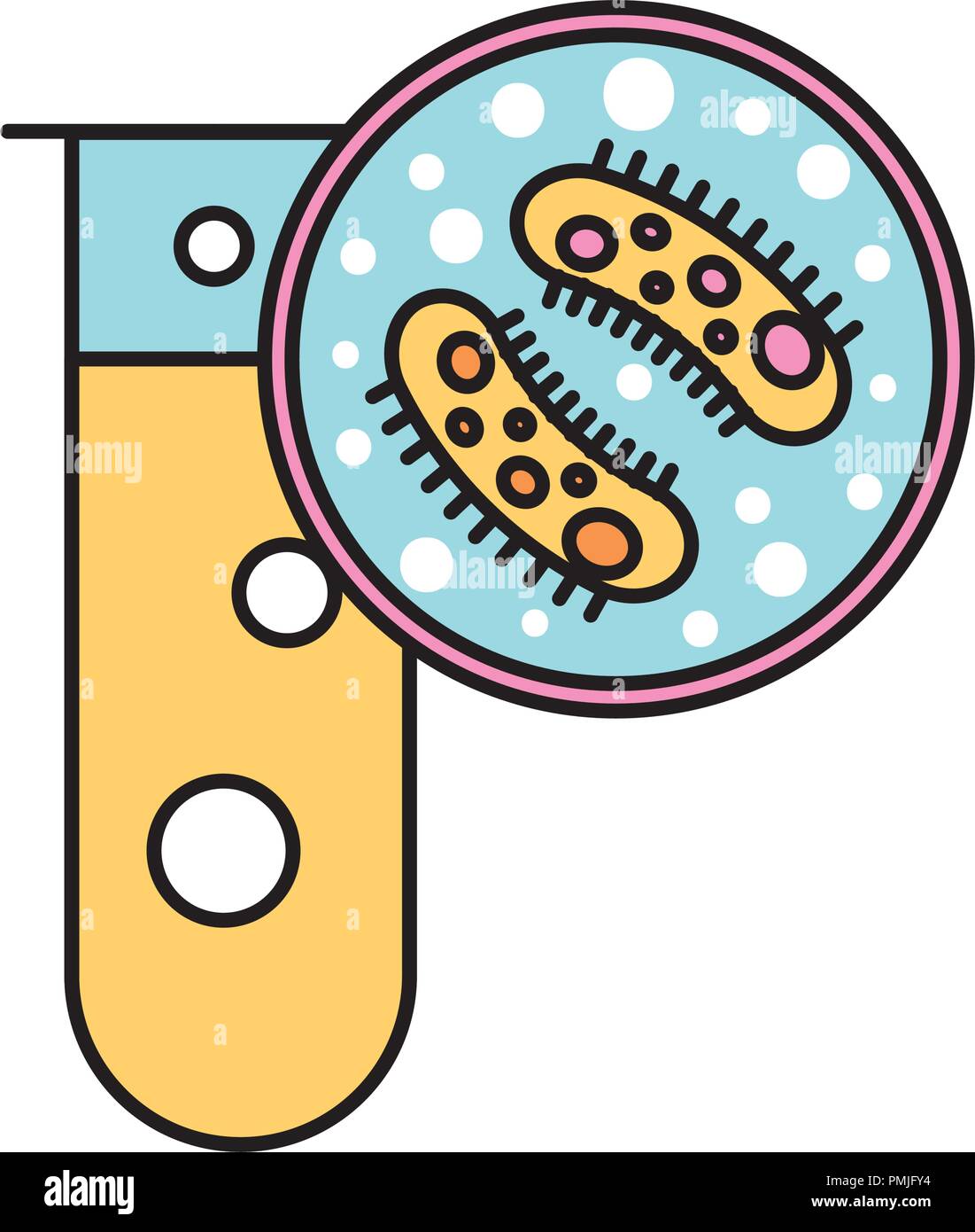laboratory test tube bacteria virus science biology Stock Vector Image ...