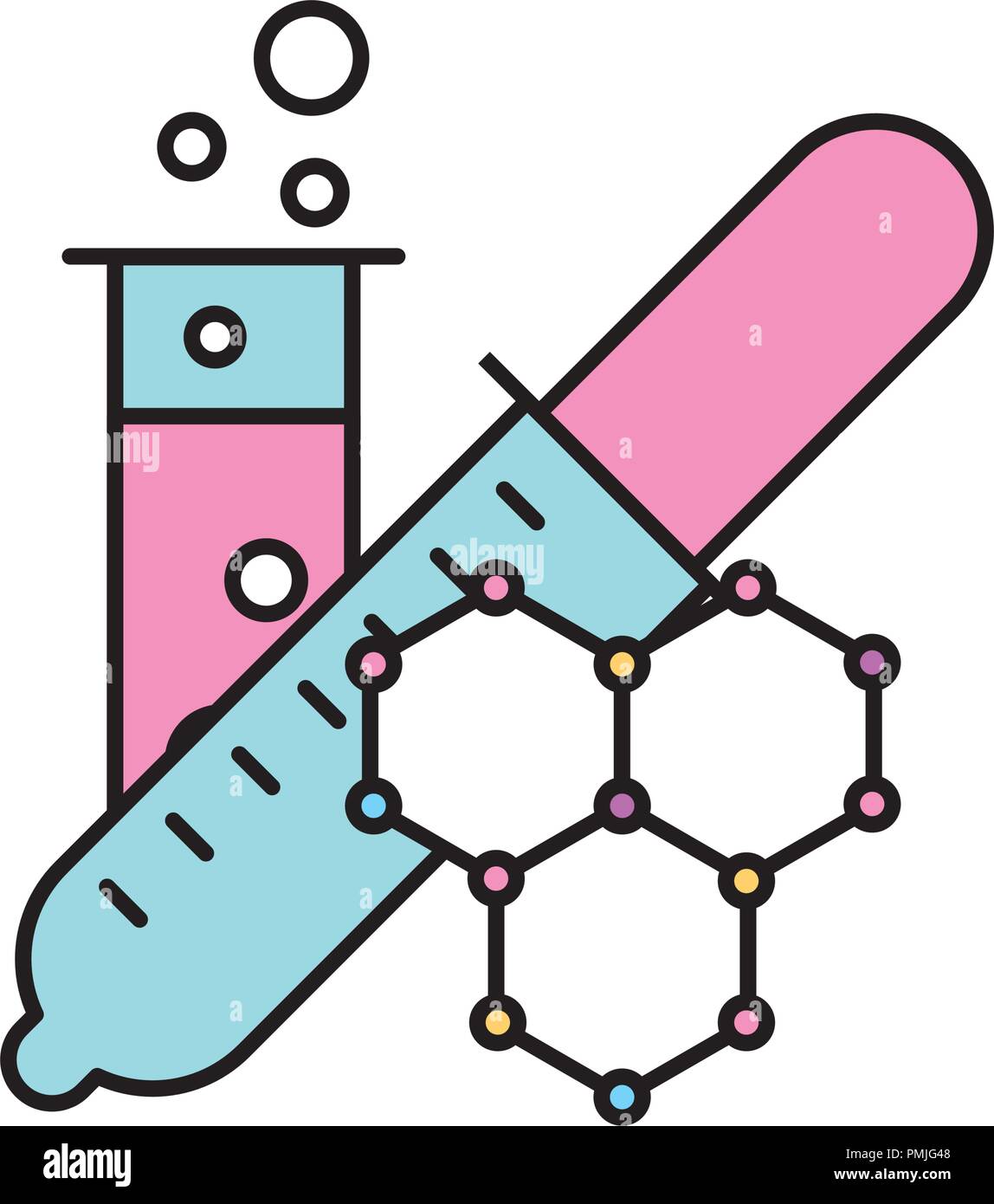 chemistry laboratory dropper test tube molecule Stock Vector Image ...