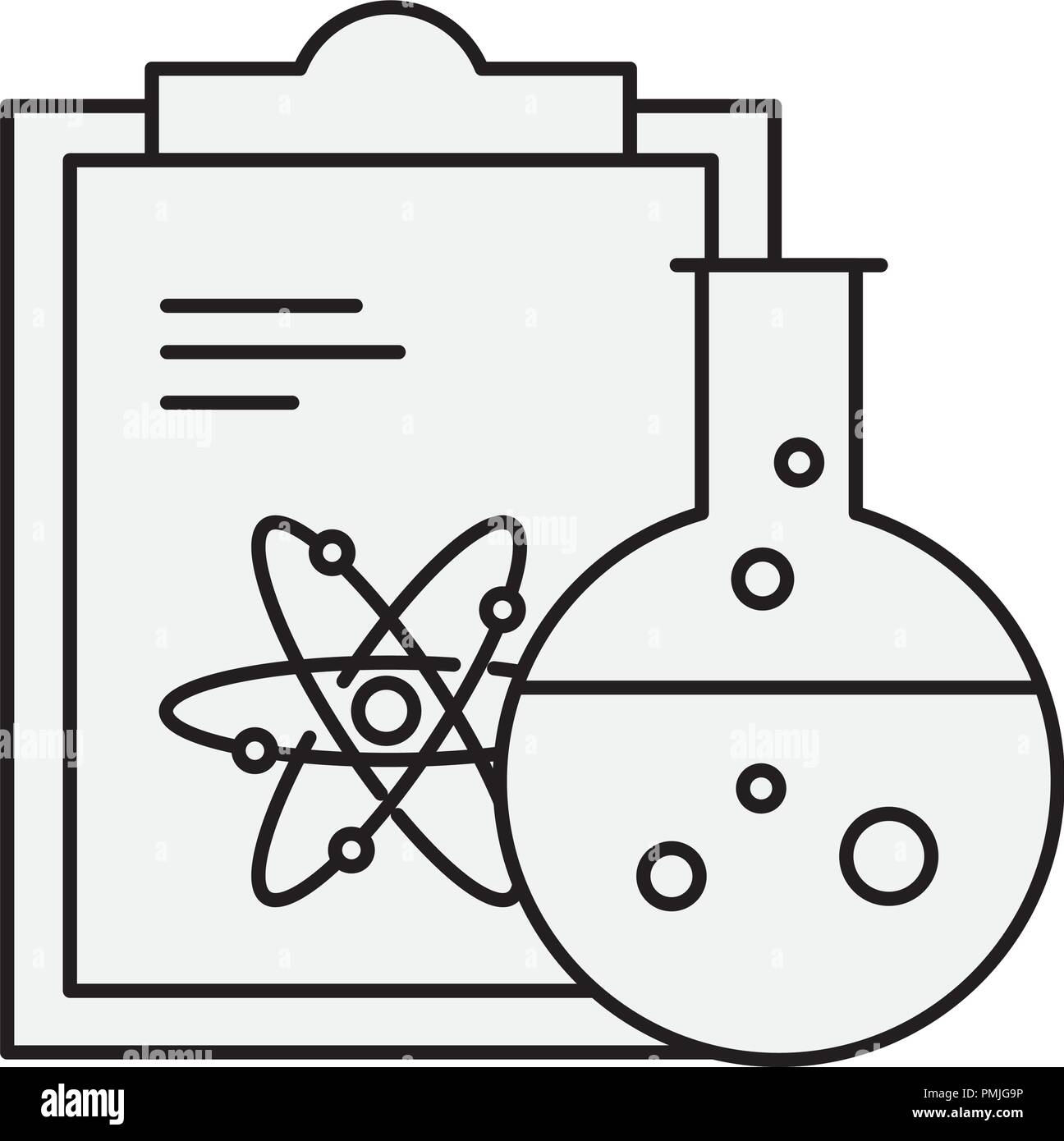 chemistry laboratory science clipboard atom test tube Stock Vector ...
