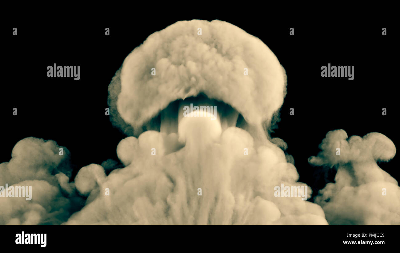 Realistic smoke puff. Bright yellow isolated explosion Stock Photo - Alamy