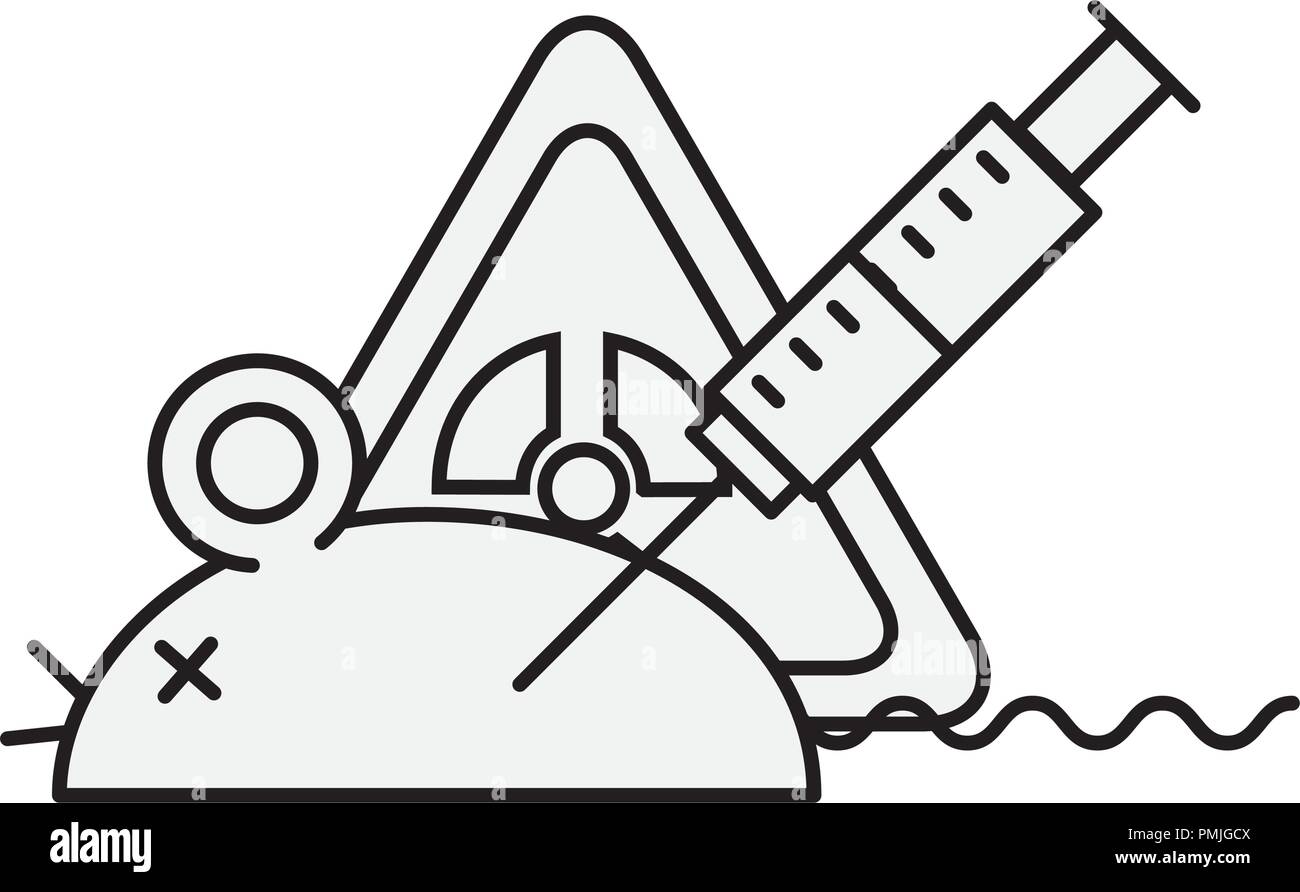 experiment rat laboratory syringe hazard danger Stock Vector Image ...