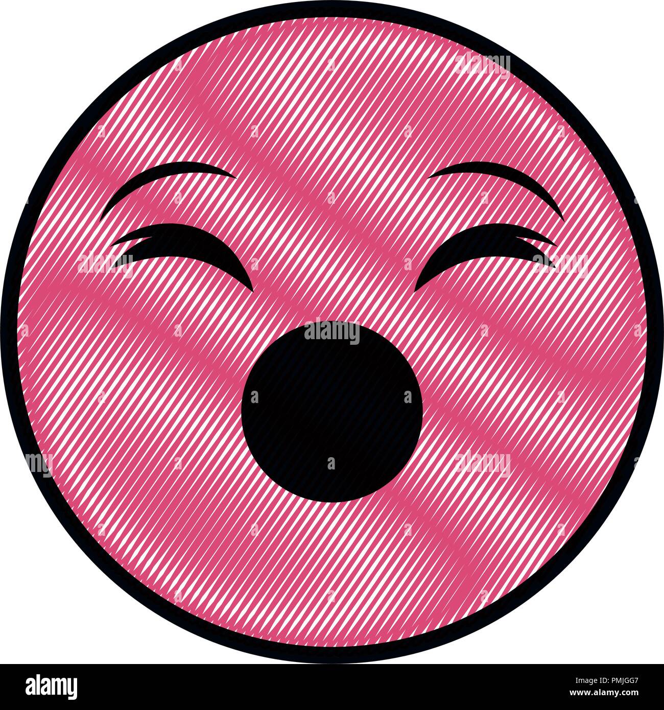 surprised face emoji over white background, vector illustration Stock ...