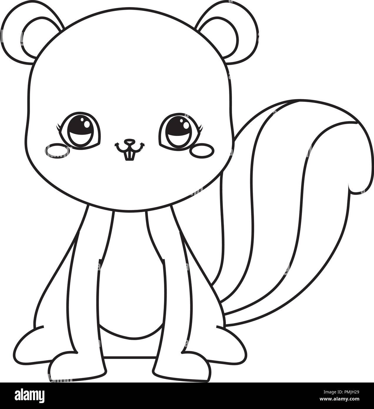 cute squirrel icon over white background, vector illustration Stock ...