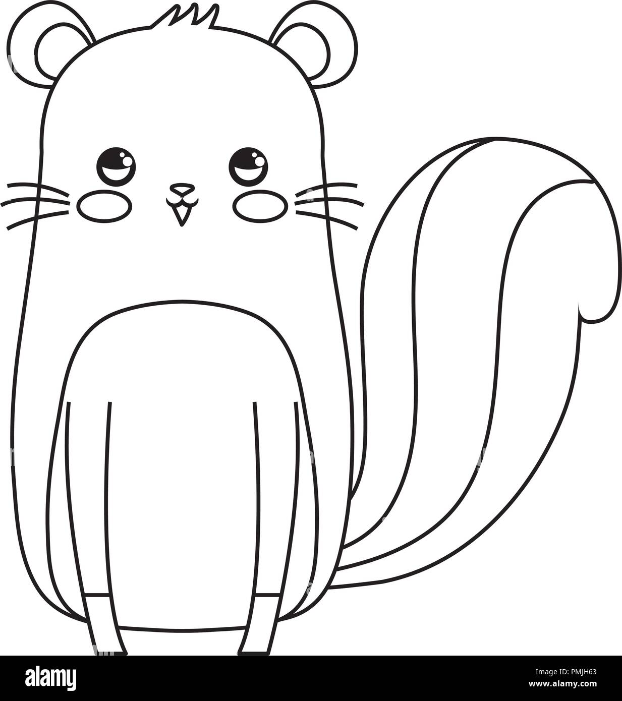 cute squirrel icon over white background, vector illustration Stock ...