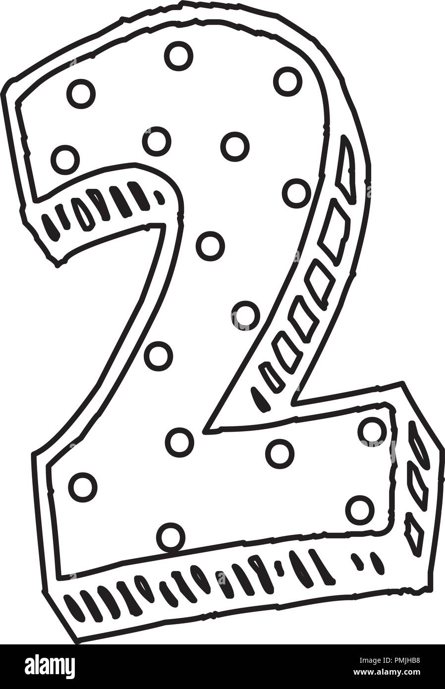 number two icon over white background, vector illustration Stock Vector ...