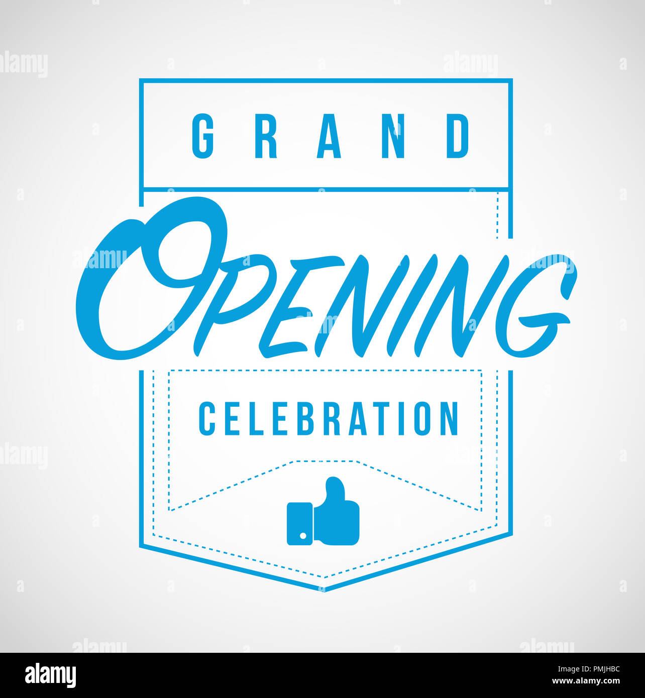 Grand opening celebration line quote message concept isolated over a ...