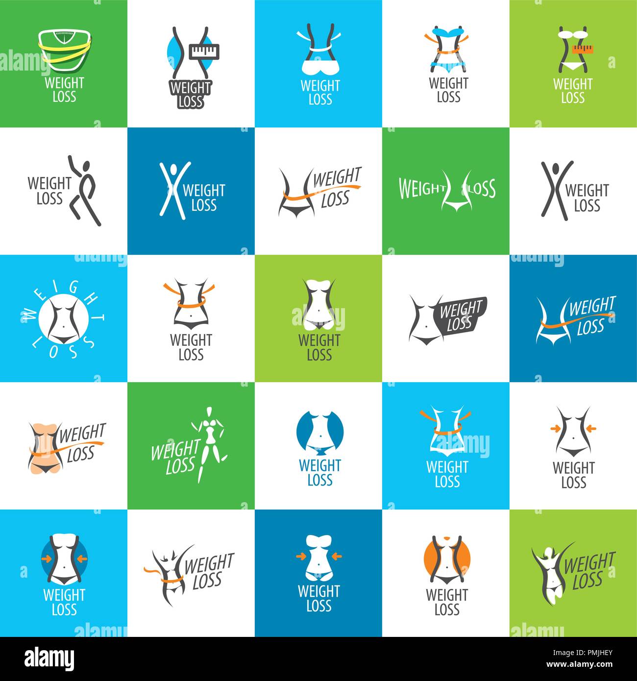 weight loss logo Stock Vector Image & Art - Alamy