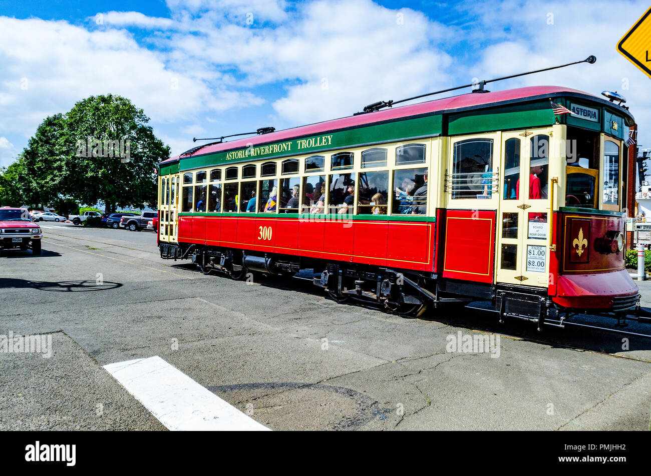 The Astoria Riverfront trolley at the Columbia River Maritime Museum in ...
