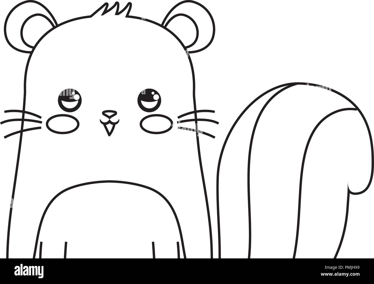 cute squirrel icon over white background, vector illustration Stock ...