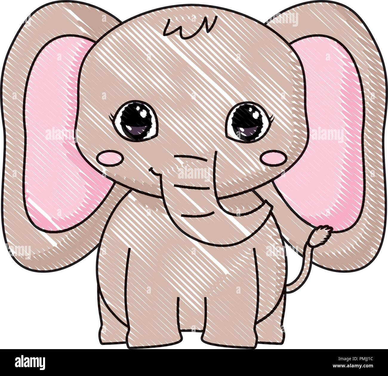 cute elephant icon over white background, vector illustration Stock ...
