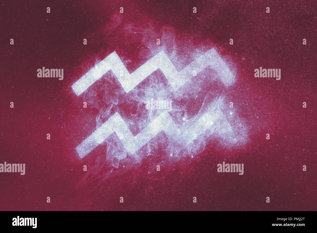 Aquarius Zodiac Sign. Abstract background Stock Photo - Alamy