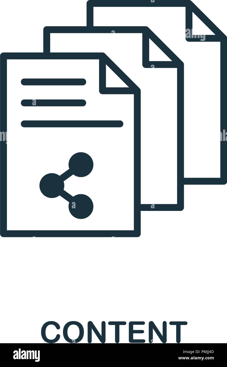 Content Icon Monochrome Style Design From Smm Icon Collection Ui Pixel Perfect Simple