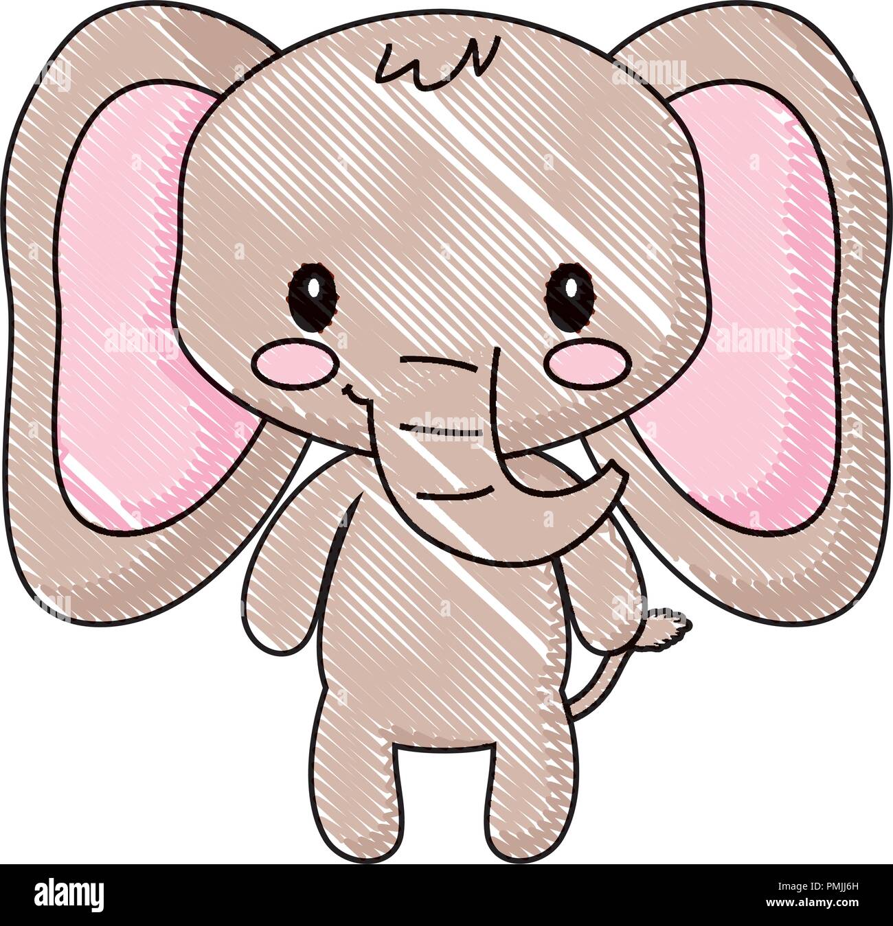 cute elephant icon over white background, vector illustration Stock ...